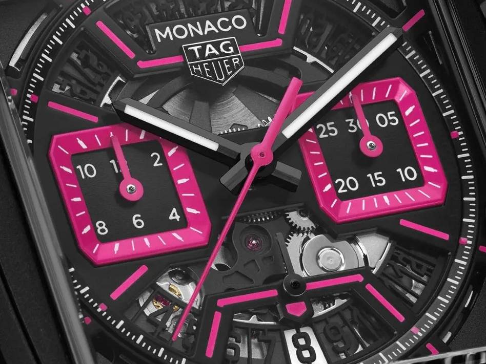 TAG Heuer lança relógio “rosa vibrante” de R$ 65 mil em homenagem ao GP ...