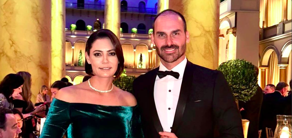 Michelle e Eduardo Bolsonaro não puderam entrar no Capitólio na posse ...