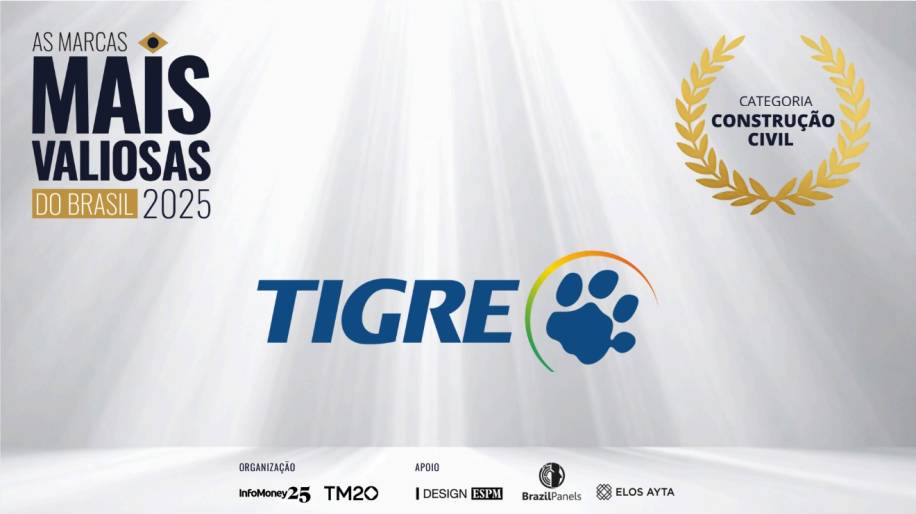 Tigre é eleita marca mais valiosa de materiais para construção no Brasil